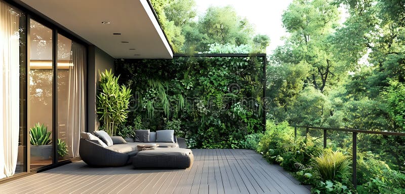 Modern Sophistication: Expansive Deck with Panoramic Window and ...