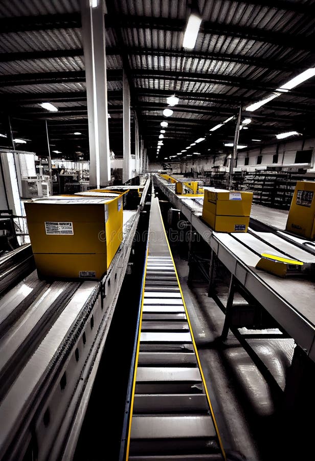 Modern Sorting Center. AI Generated. Stock Illustration - Illustration ...