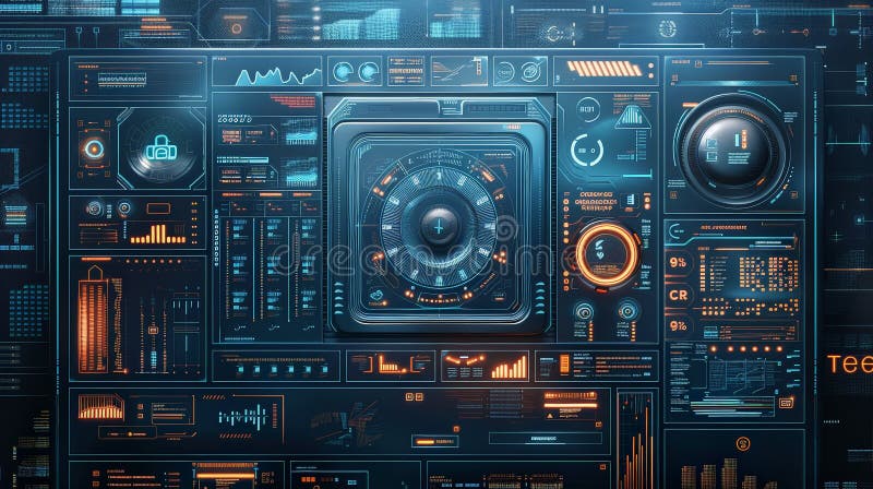 Advanced Sound Board with Numerous Buttons and Knobs Stock Illustration ...