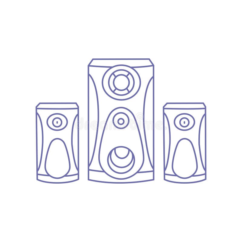 Modern Sound System Sound Box Icon Vector Stock Vector - Illustration ...