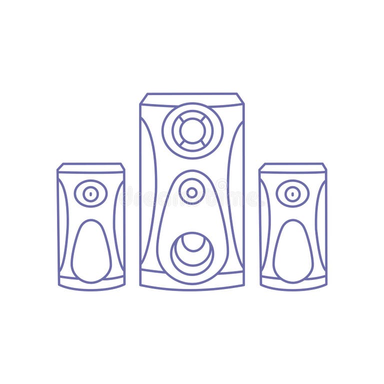 Modern Sound System Sound Box Icon Vector Stock Vector - Illustration ...