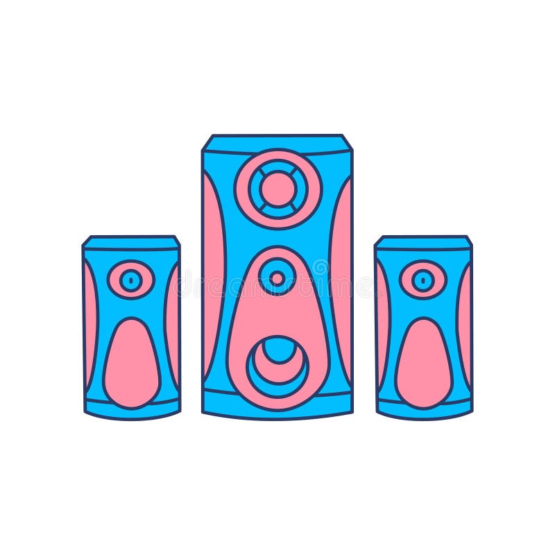 Modern Sound System Sound Box Icon Vector Stock Vector - Illustration ...
