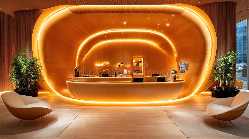 Modern spa reception area stock illustration. Illustration of elegant ...