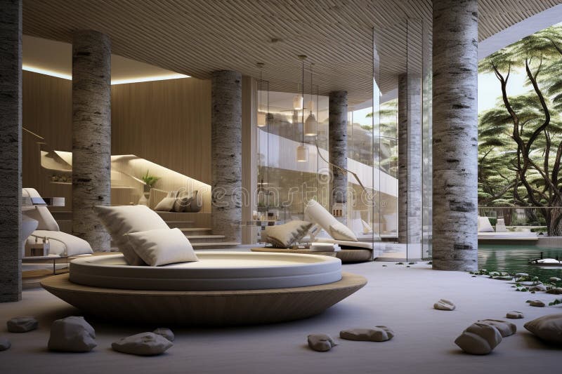 Modern Spa Salon. the Interior of the Spa Salon Stock Illustration ...