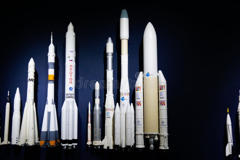 Modern Space Craft Models Development of Space Science Editorial Stock ...