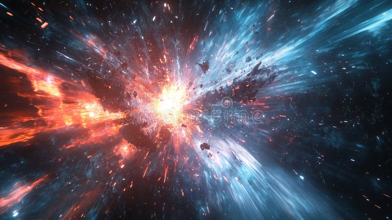 Modern Space Design Featuring Speedy Light Effects and Explosion Burst ...