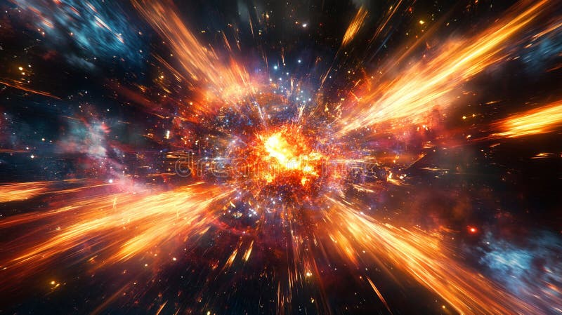 Modern Space Design Featuring Speedy Light Effects and Explosion Burst ...