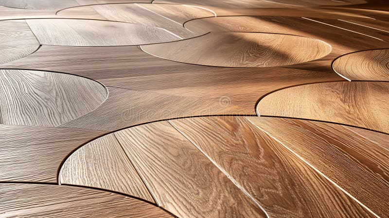 Modern Space Featuring Unique Wood-Grain Flooring Design Stock ...