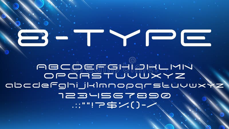 Modern Space Font, Futuristic Galaxy Tech Typeface Stock Vector ...