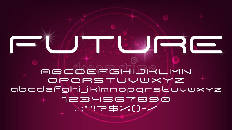 Modern Space Font, Futuristic Galaxy Typeface Stock Vector ...