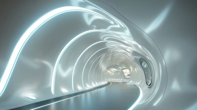 The Modern Space, with Its Smooth White Walls and Subtle Lighting ...