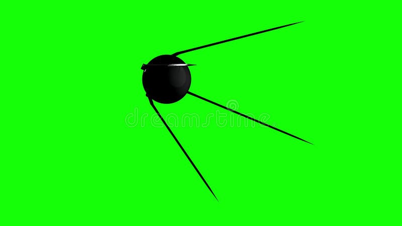 A 3d Model of Space Satellite, Futuristic Sputnik Model Animation ...