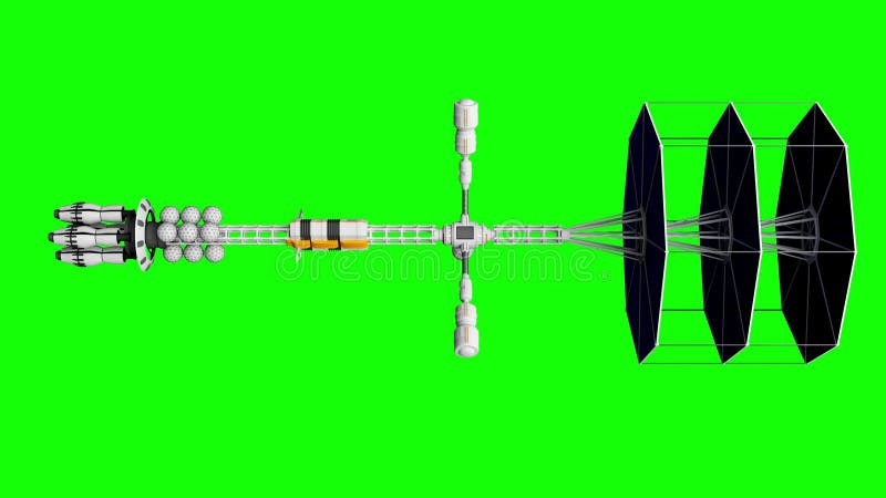 A 3d Model of Space Satellite, Futuristic Sputnik Model Animation ...