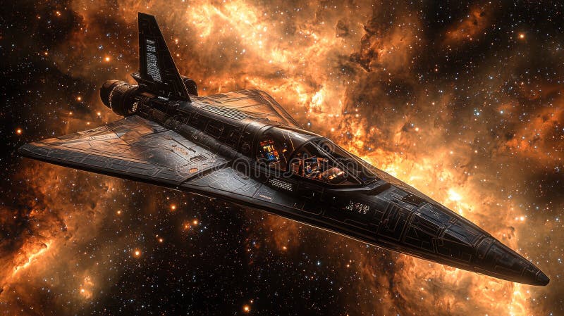 Modern Spaceship Design Showcases Advanced Technology Deep Space Sleek ...