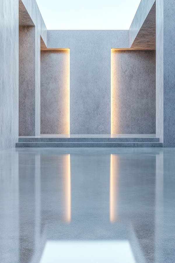 This Modern and Spacious Environment Features a High-end Concrete ...