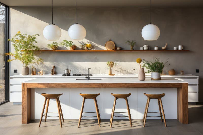 Modern Spacious Kitchen Interior Design with Elegant Decor ...