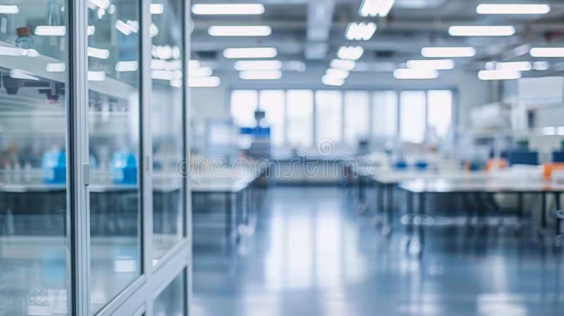 Modern Spacious Laboratory Interior with Advanced Equipment and White ...