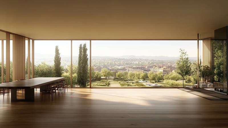 Modern, Spacious, Light-filled Home with Expansive City Views Stock ...