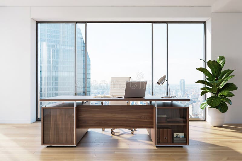 A Modern Spacious Office with Workstations Equipped with Computers and ...