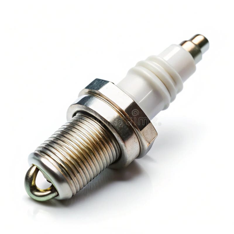 Modern Spark Plug Component Isolated for Automotive Use and Engine ...