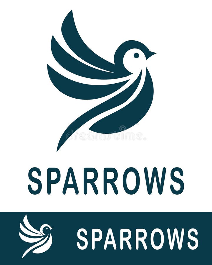 Modern sparrow logo design stock vector. Illustration of nature - 349604019