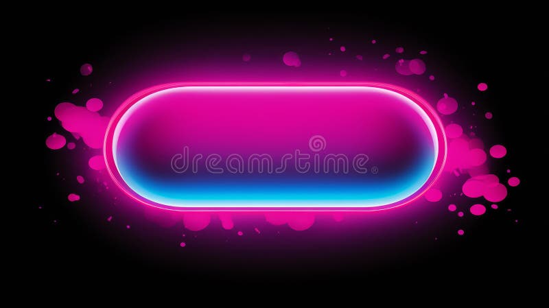 Modern Speech Bubble Template with Neon Pop Art Effect for Creative ...