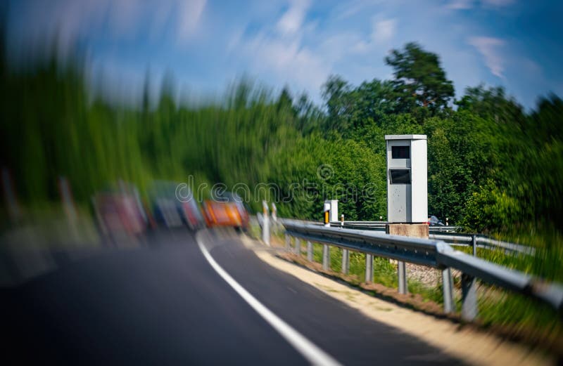 Modern speed camera stock photo. Image of device, flash - 298680414