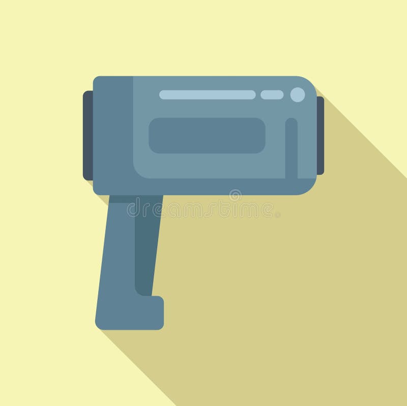 Modern Speed Radar Icon Flat Vector. Limit Speed Tool Stock Vector ...