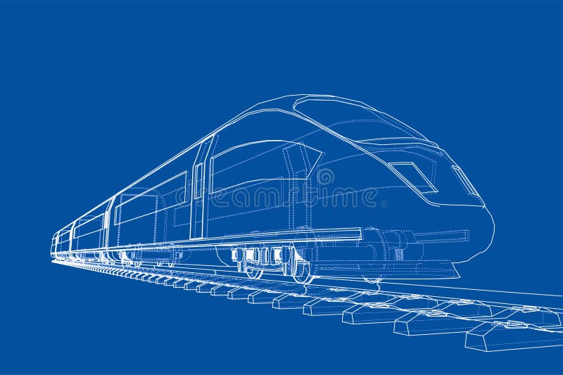 Modern speed train concept stock illustration. Illustration of abstract ...