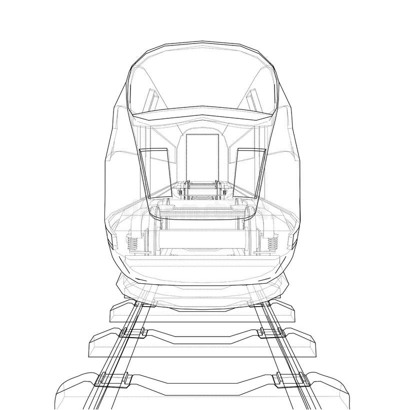 Modern Speed Train Concept. Vector Stock Vector - Illustration of ...