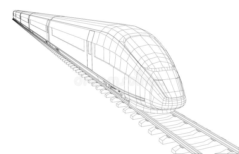 Modern Speed Train Silhouette Stock Vector - Illustration of design ...