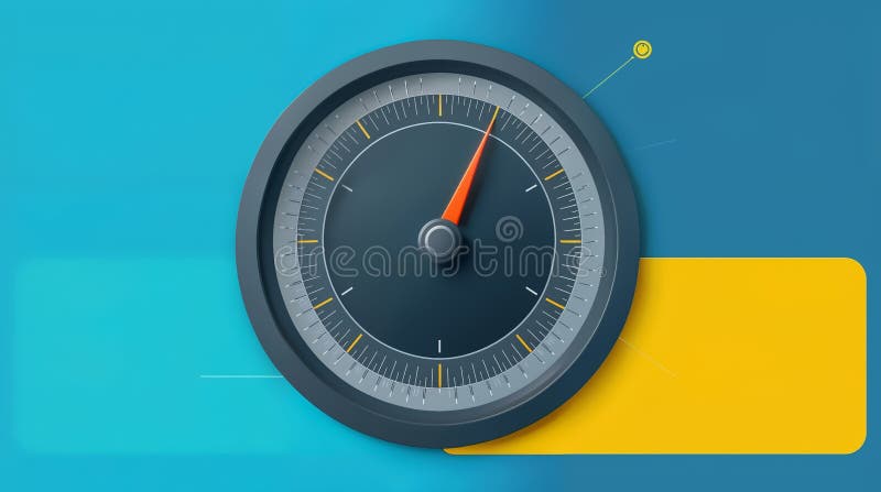 Modern Speedometer or Dashboard Gauge Design with Color Segments and ...