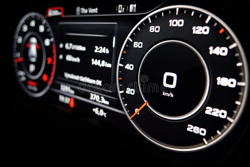 Modern Speedometer stock photo. Image of power, circle - 103251310