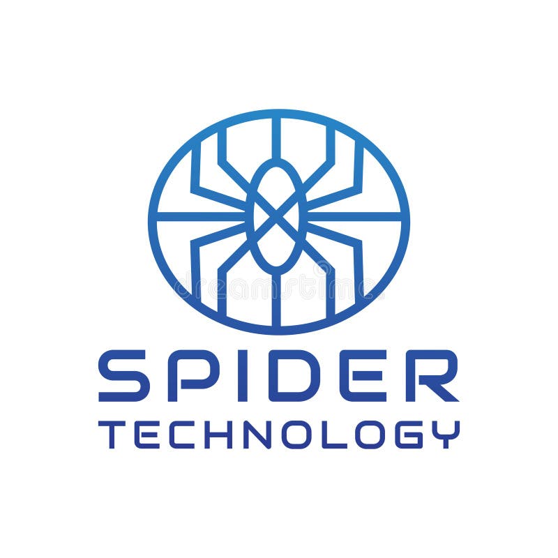 Spider tech logo design stock vector. Illustration of application ...