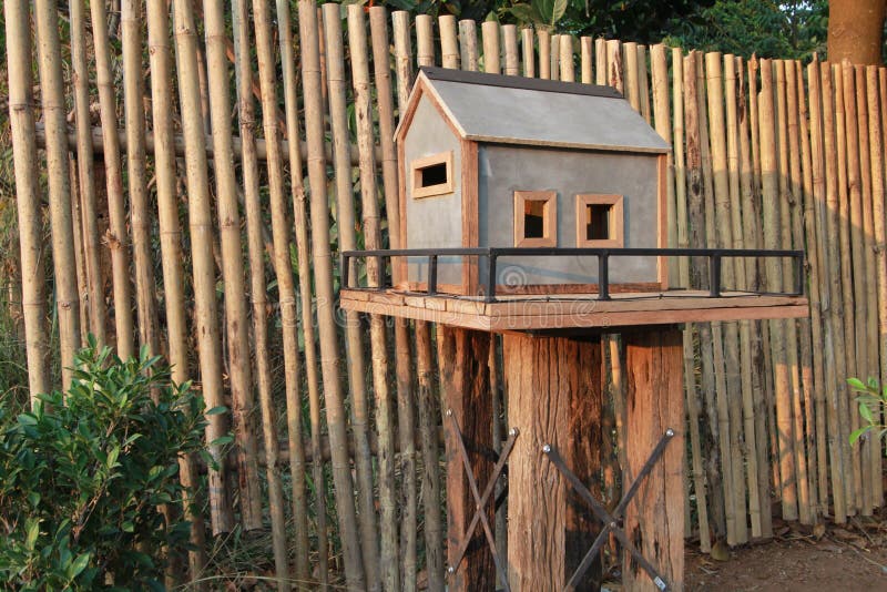 Modern spirit house stock image. Image of bamboo, real - 86290943