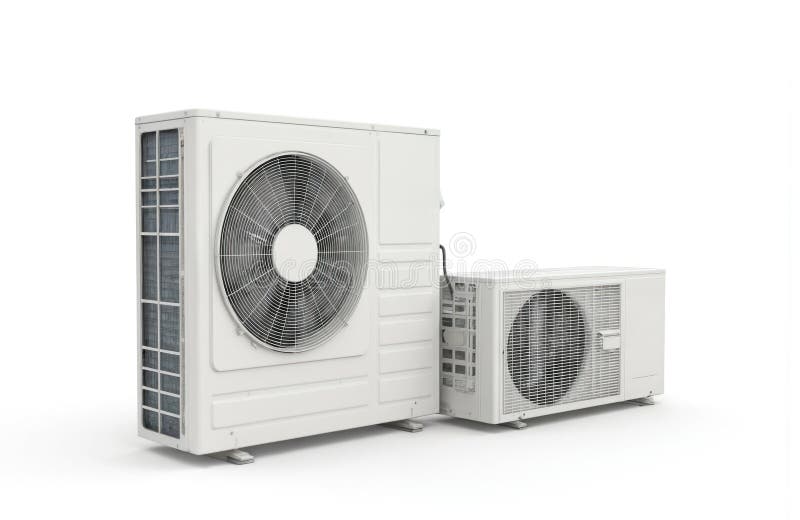 Modern Split Air Conditioning System with Outdoor, Indoor Units ...