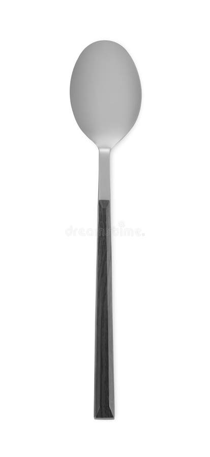 Modern spoon stock photo. Image of white, isolated, metallic - 71066194