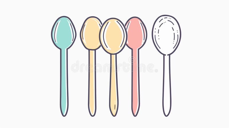 Modern Spoon Outline Illustration for Creative Design Projects Stock ...