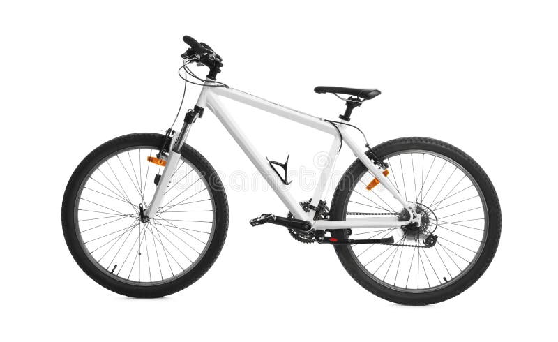 Modern Sport Mountain Bike on White Background Stock Image - Image of ...