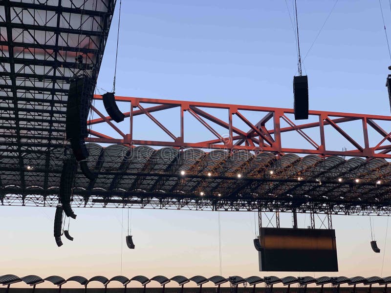 Modern Sport Stadium Structure Stock Photo - Image of center, milan ...