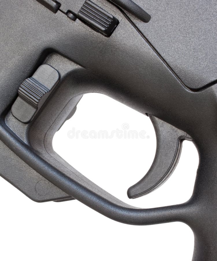 Modern Sporting Rifle Trigger Stock Image - Image of firearm, grey ...