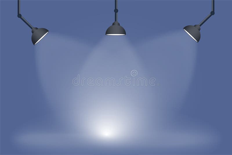 Modern Spot Light Background with Three Sources of Light Stock Vector ...