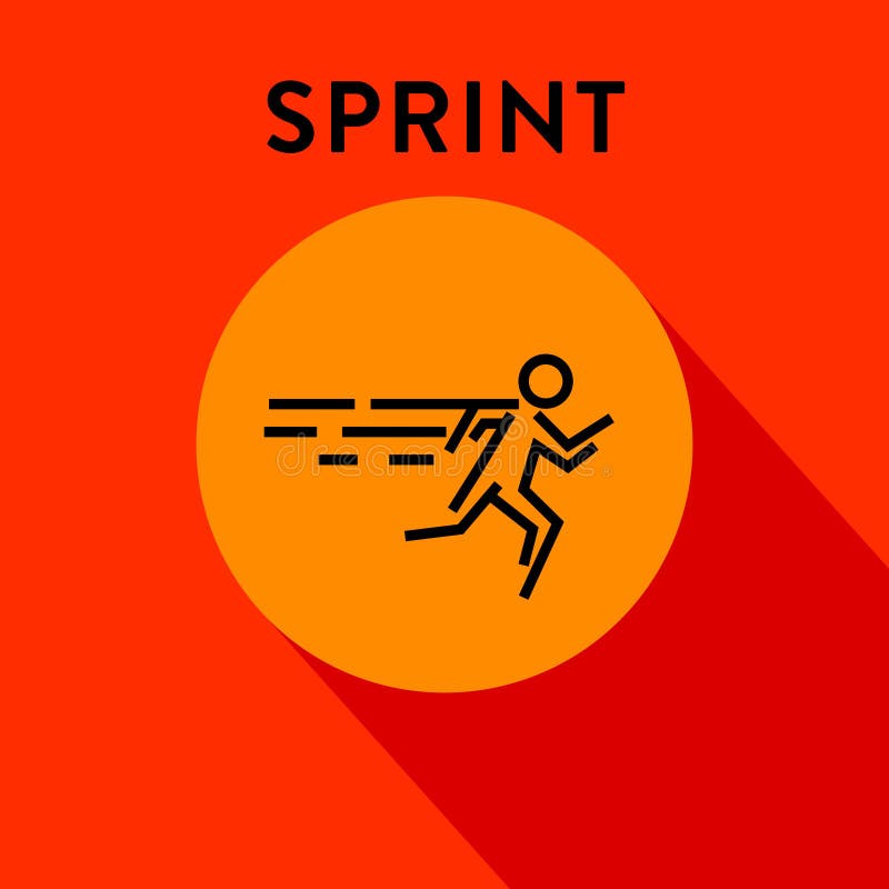 Modern Sprinter Icon with Linear Vector Styles Stock Vector ...