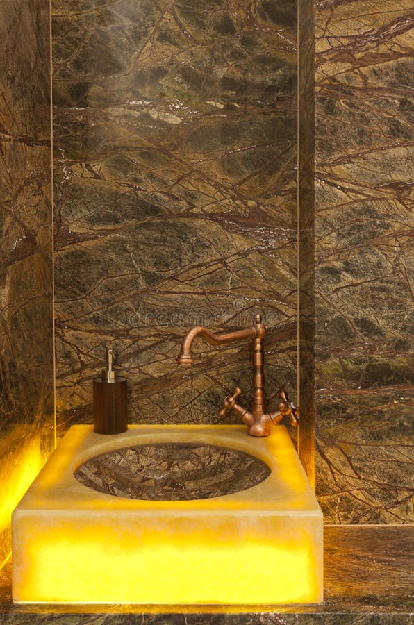 Modern Square Bathroom Sink Stock Photo - Image of contemporary, faucet ...