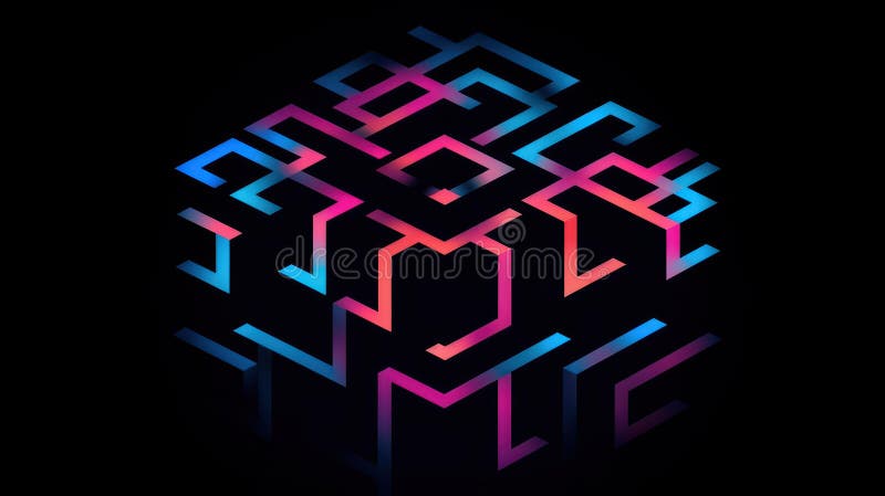 Modern Square Blend Emblem with a Sleek Gradient, Perfect for Creating ...