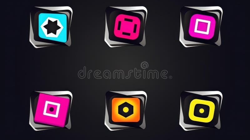 Modern Square Blend Emblem with a Sleek Gradient, Perfect for Creating ...