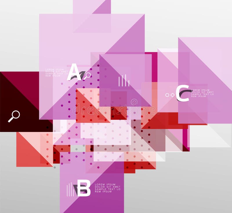 Modern Square Composition, Abstract Banner Stock Illustration ...