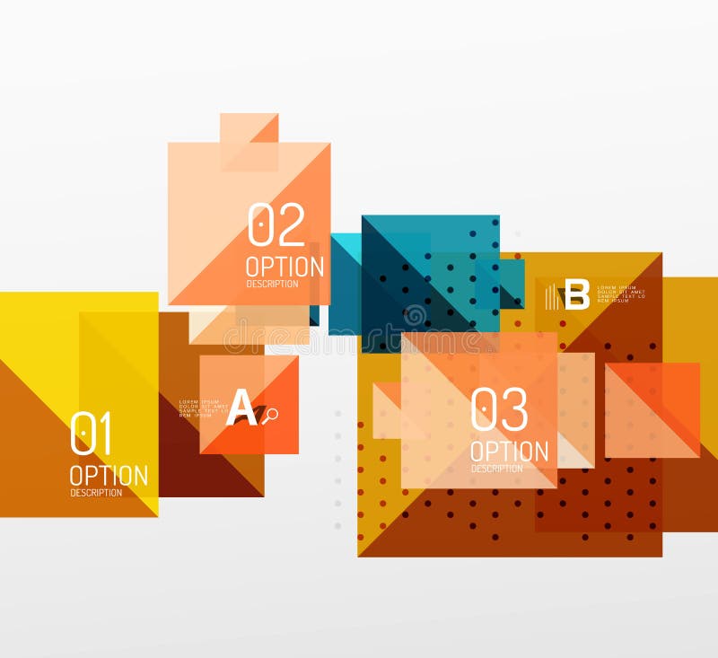 Modern Square Composition, Abstract Banner Stock Illustration ...