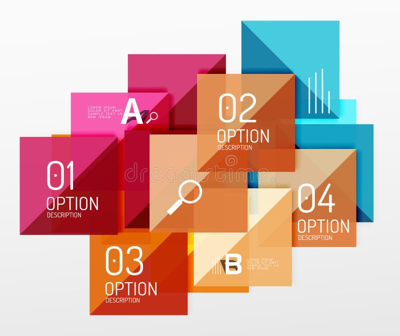 Modern Square Composition, Abstract Banner Stock Illustration ...