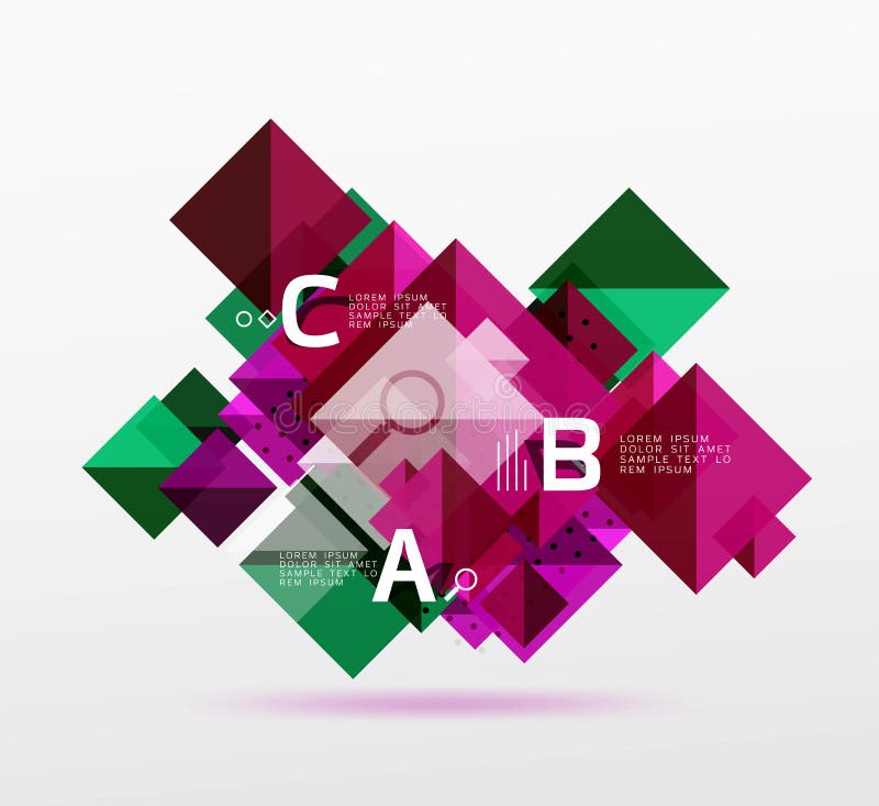 Modern Square Composition, Abstract Banner Stock Illustration ...